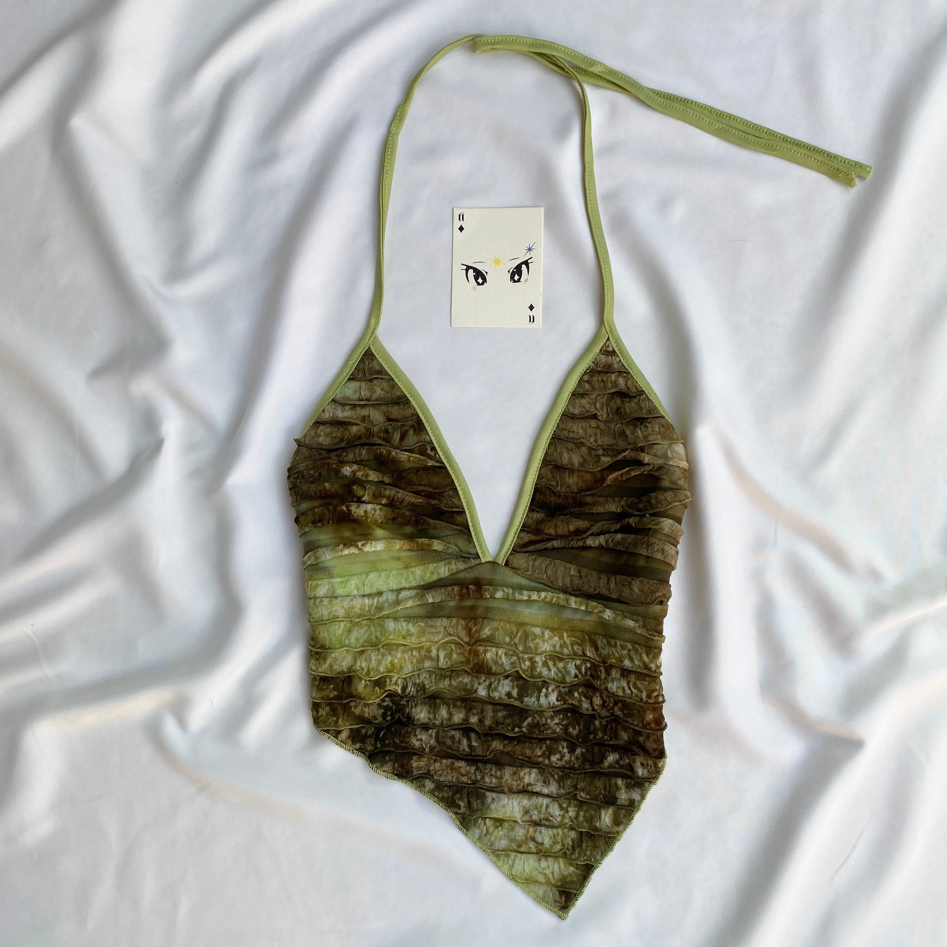GREEN HALTER TOP (Bust : 30-34, Upper Waist : 24-28) – TITLQE